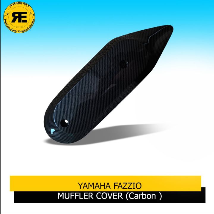 YAMAHA FAZZIO MUFFLER COVER (Carbon ) | Lazada PH