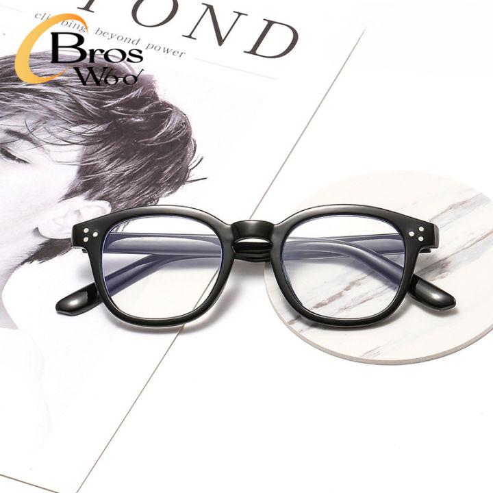 (Bros Woo) Korean Anti Radiation Glasses Personality Retro Optical ...