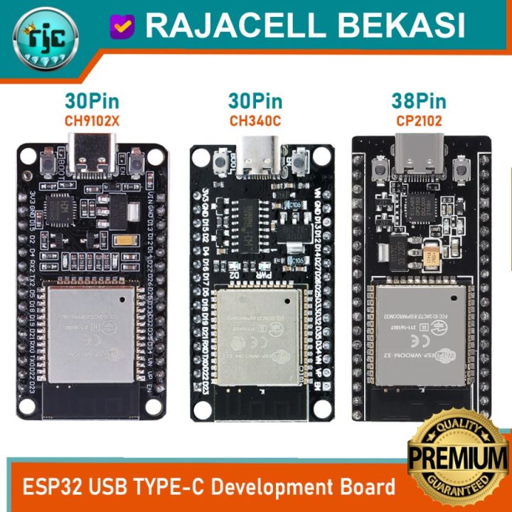 ESP-32 New Development Board USB Type-C ESP32 WROOM Wifi Bluetooth ...
