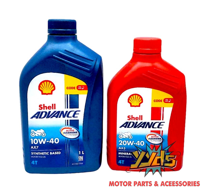 SHELL ADVANCE AX7 10W-40 AX3 20W-40 ENGINE OIL GENUINE | Lazada PH