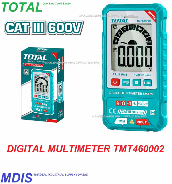 TOTAL TMT460002 Digital Multimeter CATIII 600V | Lazada