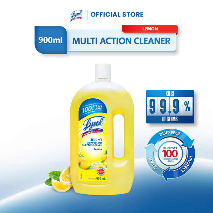Lysol Multi Action Cleaner Antibacterial Lemon Scent 900 mL | Lazada PH
