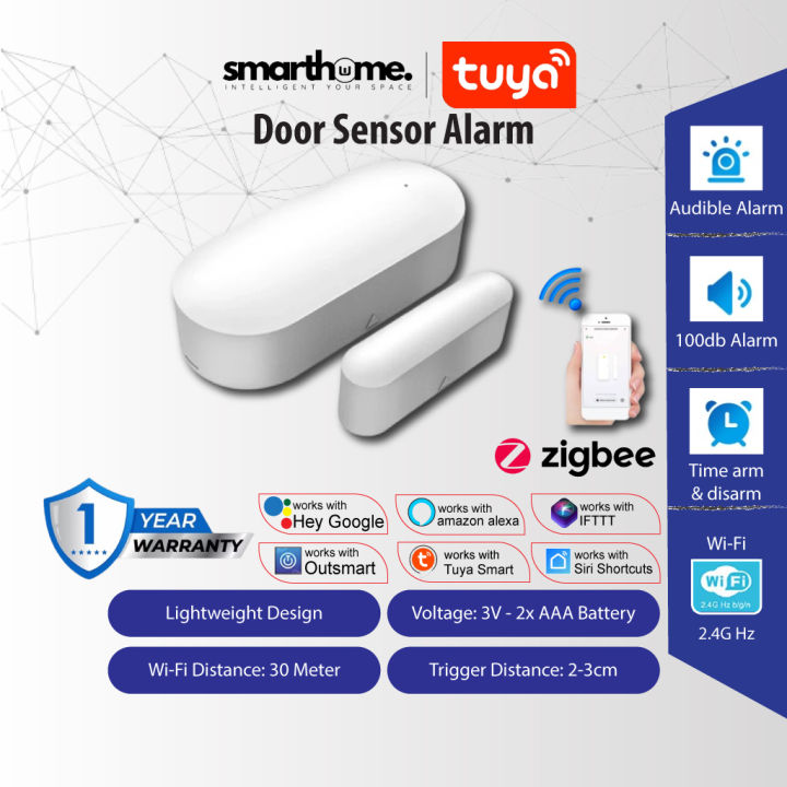 Tuya Smart Home Security System - Wireless Door Sensor with 100dB Alarm ...