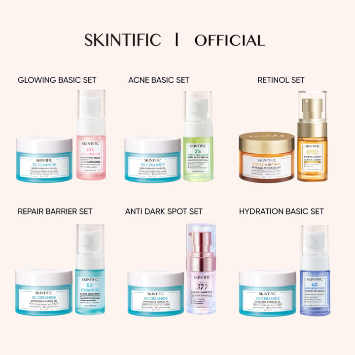 SKINTIFIC 2pcs Set With Serum Paket Skincare Moisture Gel Glowing Serum ... SKINTIFIC 2pcs Set With Serum Paket Skincare Moisture Gel Glowing Serum ...