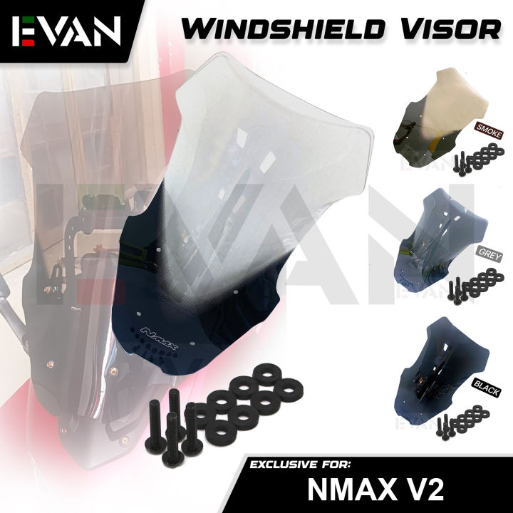 Evan.ph Nmax 2020，V2 Windshield Visor Long Type With Bolt Thickness ...