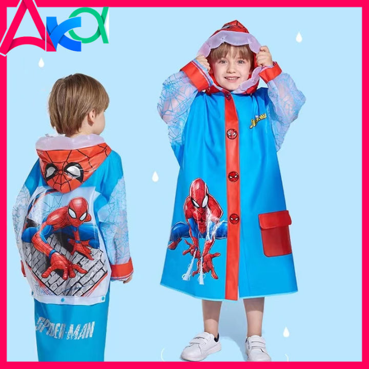 EVA raincoat for kids with backpack allowance makapal rain coat full ...
