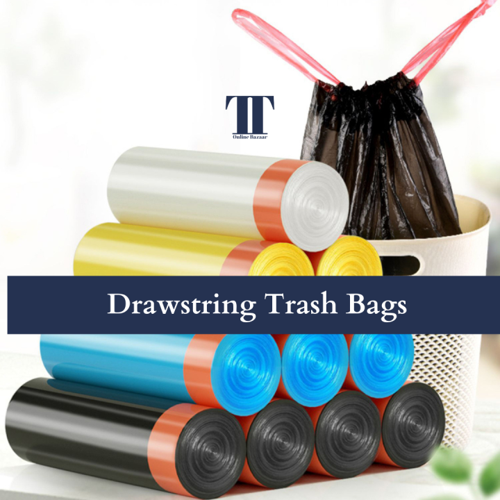 Closing Tie On Garbage Bag Bags With Rope Easy Pull 45cmx50cm ...