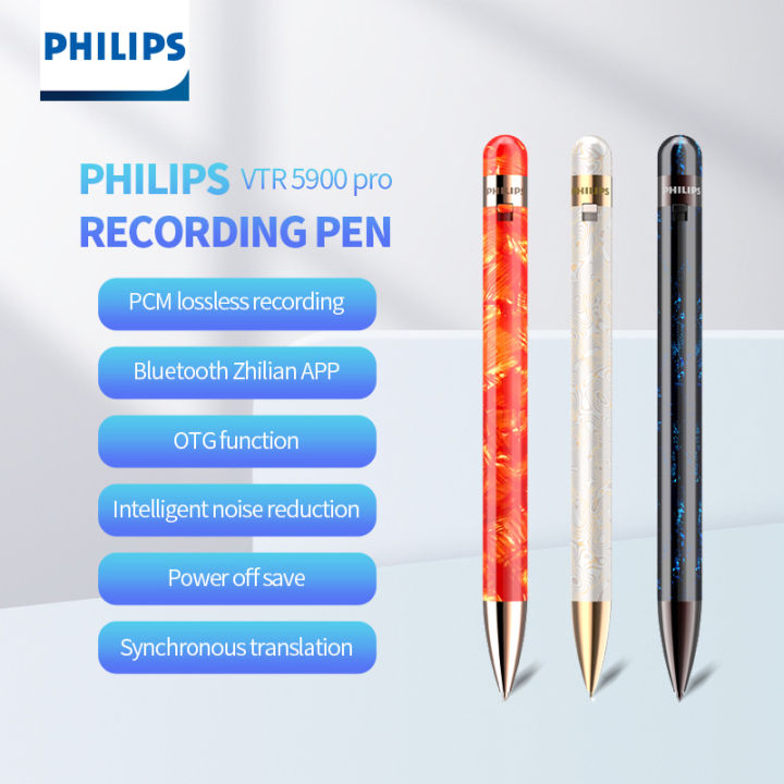 Philips Original Pen Voice Recorder 16GB 32GB Bluetooth Recording VTR5900 PRO | Lazada