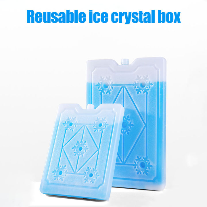 Reusable Ice Brick Block Ice Pack Cooler Freezer Milk Storage Fan ...
