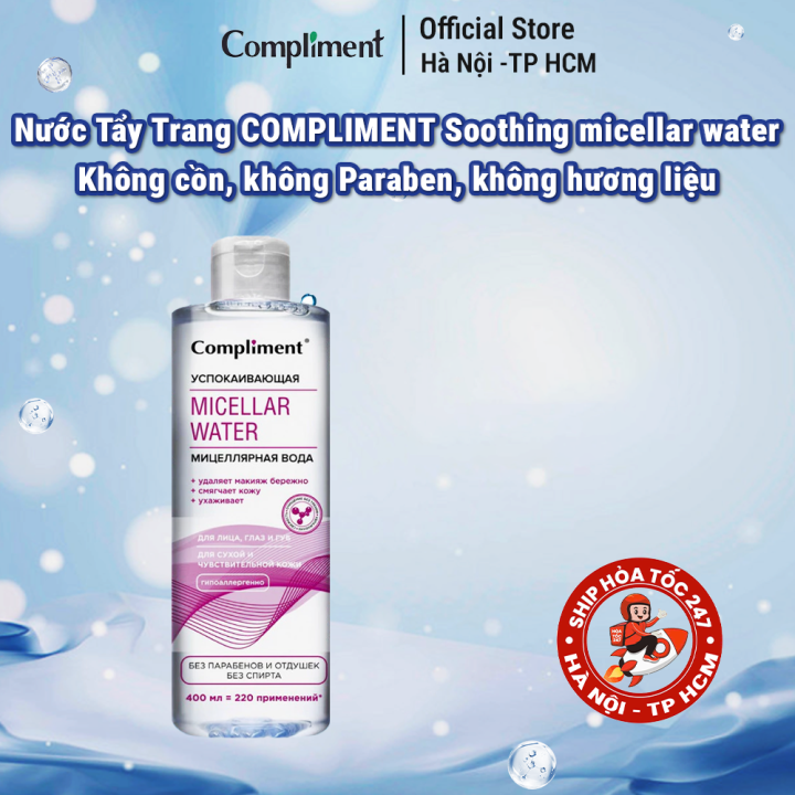 Nước Tẩy Trang COMPLIMENT Soothing micellar water không cồn, không ...