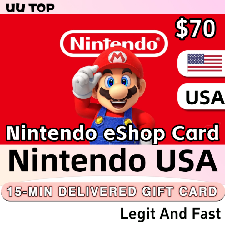 Nintendo E-Shop $70 Gift Card US Nintendo Card USA Nintendo Switch ...