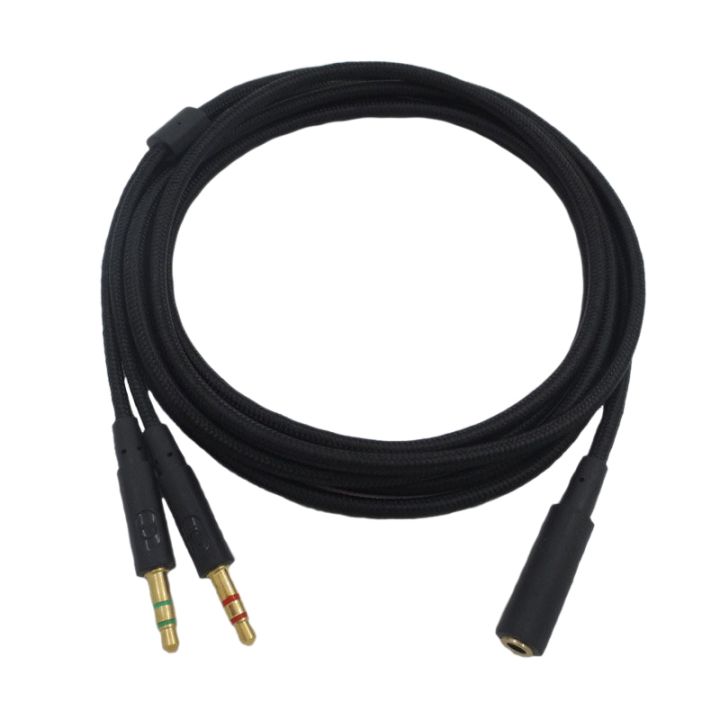 3.5mm Universal 2 in 1 Gaming Headset Audio- Extend Cable for HyperX ...