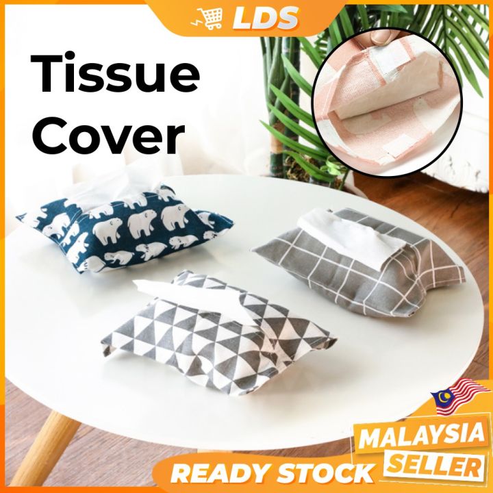 LDS Malaysia tissue cover fabric home and car use tissue box cotton ...