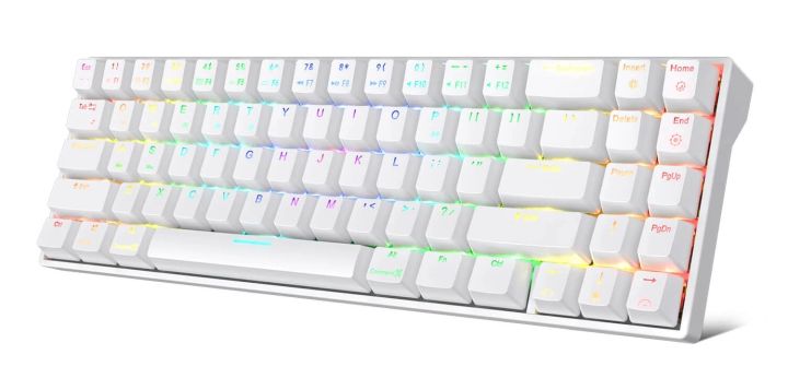 PinkleHub | RK71 White, Wireless, RGB, Mechanical Keyboard, Huano ...