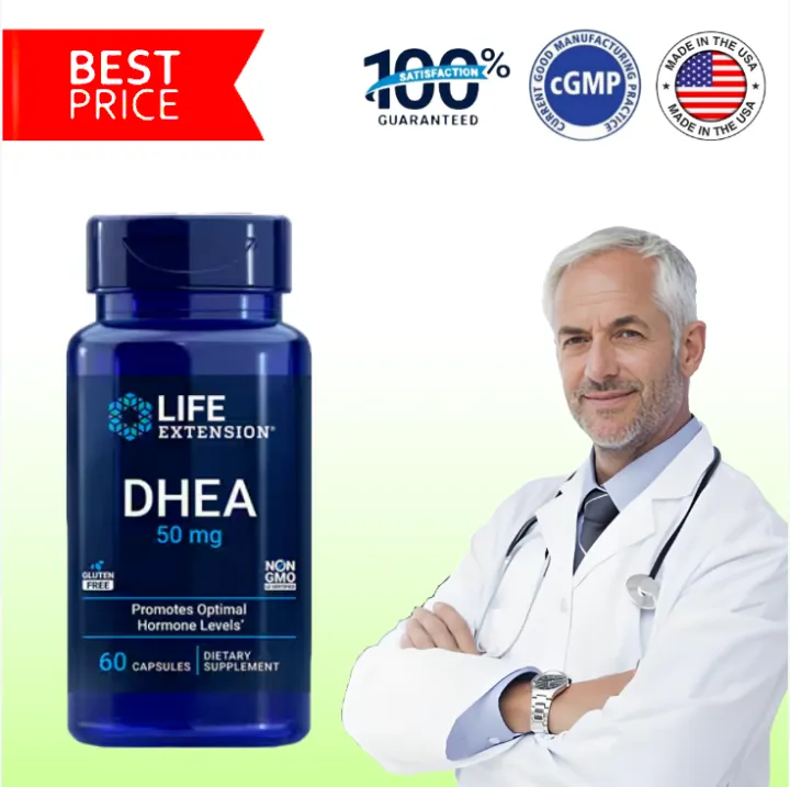 Life Extension DHEA Dehydroepiandrosterone 50 mg 60 capsules | Lazada