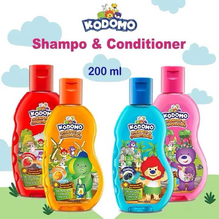 KODOMO Shampoo & Conditioner 45ml 100ml 200ml | Shampo Conditioner Untuk Anak Bayi Rambut Lembut ...