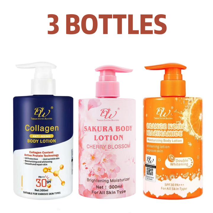 3 BOTTLES DW New Double Whitening Lotion 300ml (Free combination ...