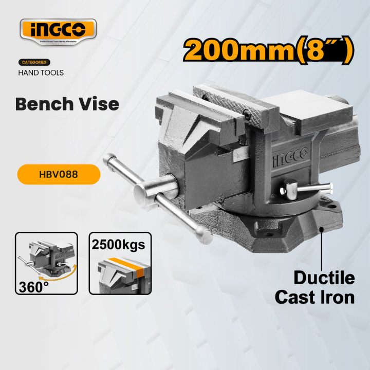Ingco 8" Bench Vise with Anvil HBV088 IHT | Lazada PH