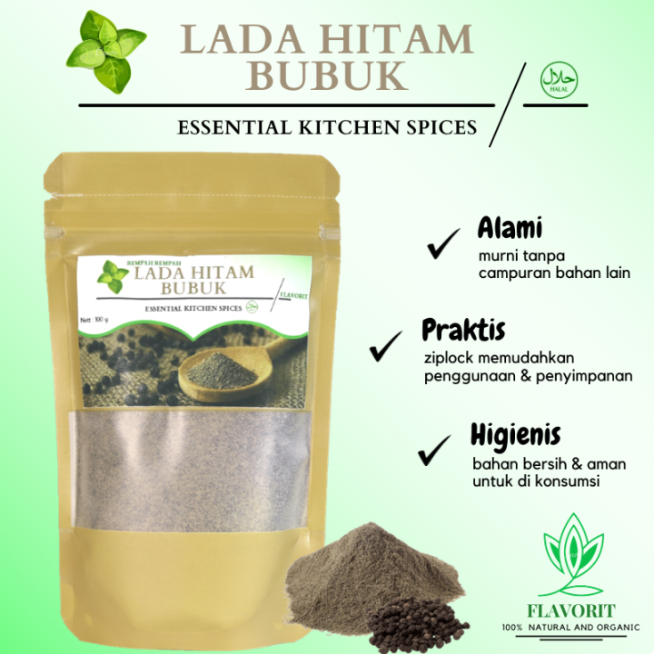 Rempah Lada Hitam Bubuk Merica Hitam Asli Black Paper Organik Bumbu ...