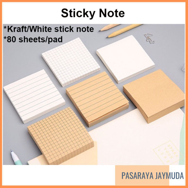 Sticky Note Sticker Self Adhesive Line/small Grid Notepad Stick Note ...