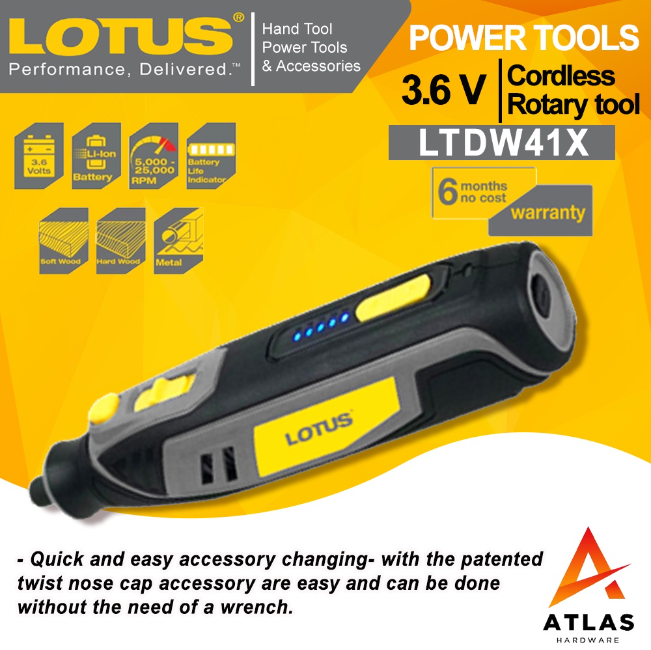 Lotus 3.6V Cordless Rotary Tool (LTDW41X) | Lazada PH