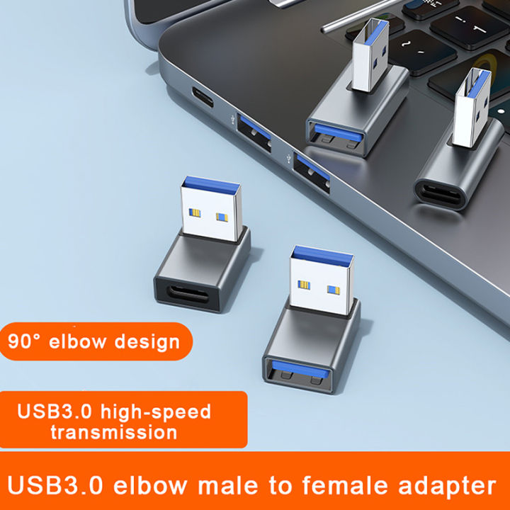 90 Degree Left Right Up Down Angled USB 3.0 A Male To Female Extension ...