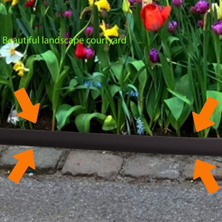 (NOWX) Landscape Edging,16.4FT Garden Edging with 15 Edging Stakes ...