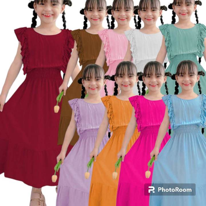 MCS Facunoda ALangan Casual Challice Butterfly Maxi Dress For KIds 6-12 ...