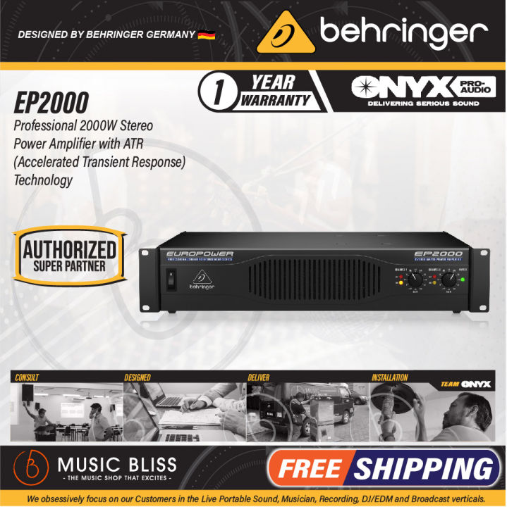 Behringer Europower EP2000 2-channel Power Amplifier (EP-2000 / EP 2000 ...