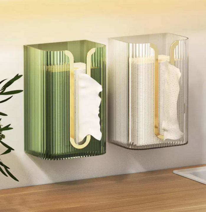 Self-Adhesive Seamless Wall Mounted Plastic Tissue Box Holder | Lazada