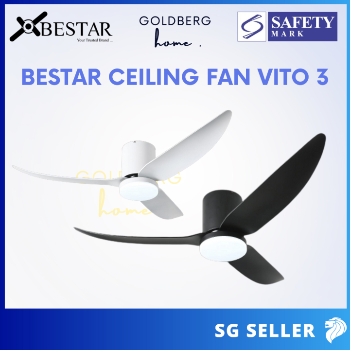 Bestar Smart Hugger Wifi Controlled Ceiling Fan VITO 3 DC Motor 40" 50 ...