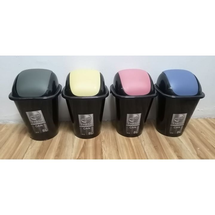 Orocan 8-Liter Trash Can with Swing Cover / Trash Bin / Basurahan ...