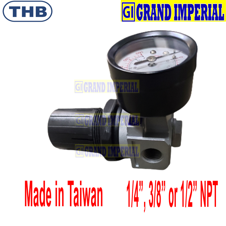 THB Air Regulator Compact Type 1/4" or 3/8" or 1/2" NPT Grand Imperial ...