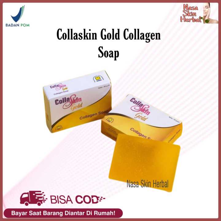 Csoap Nasa/sabun wajah collaskin gold 65gr /sabun batang collagen soap ...