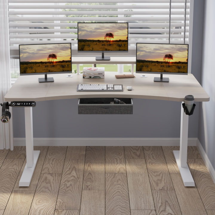 BilBil 63 inches 1.6M Electric Standing Desk Multi-functional electric ...