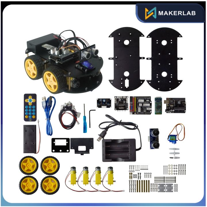 Makerlab Upgraded UNO R3 Project Smartbot Car Educational Kit | Lazada PH