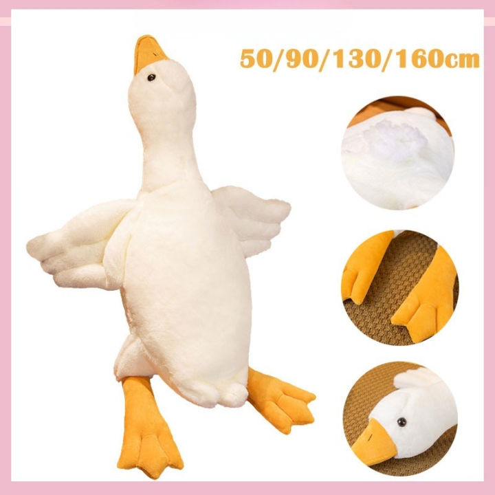 （50/90/130/160CM）Soft Goose Stuffed Toy Cute Goose Pillow Hug Doll Big ...
