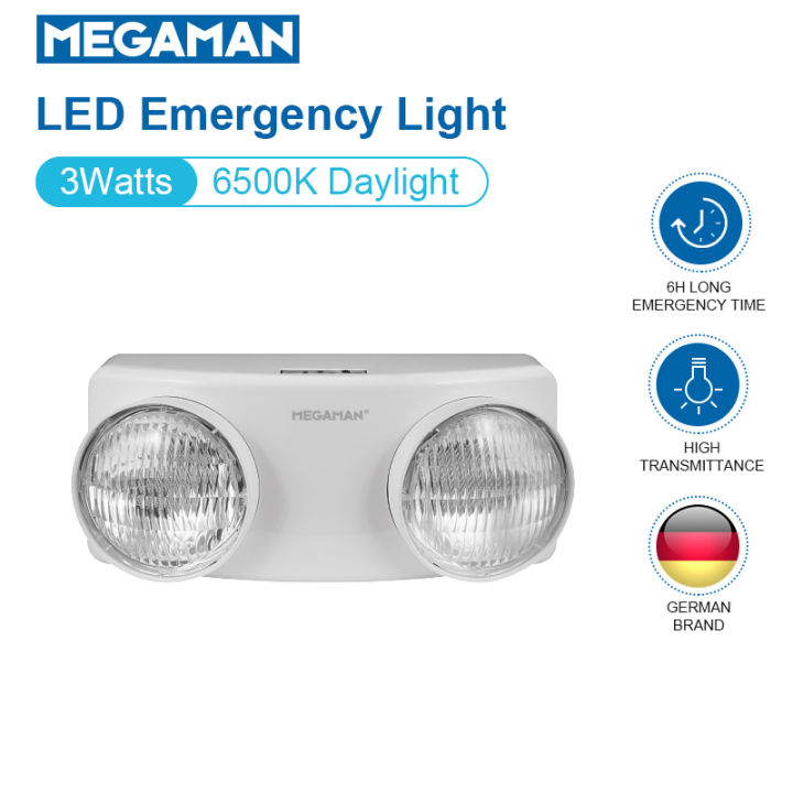 Megaman LED EMERGENCY LIGHT Light 3W 4V4A Lead-Acid Batteries 6500K ...