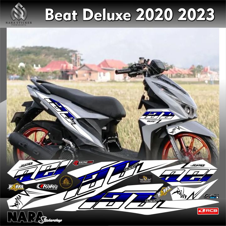 STRIPING STICKER VARIASI POLET MOTOR HONDA NEW BEAT DELUXE STRIPING ...