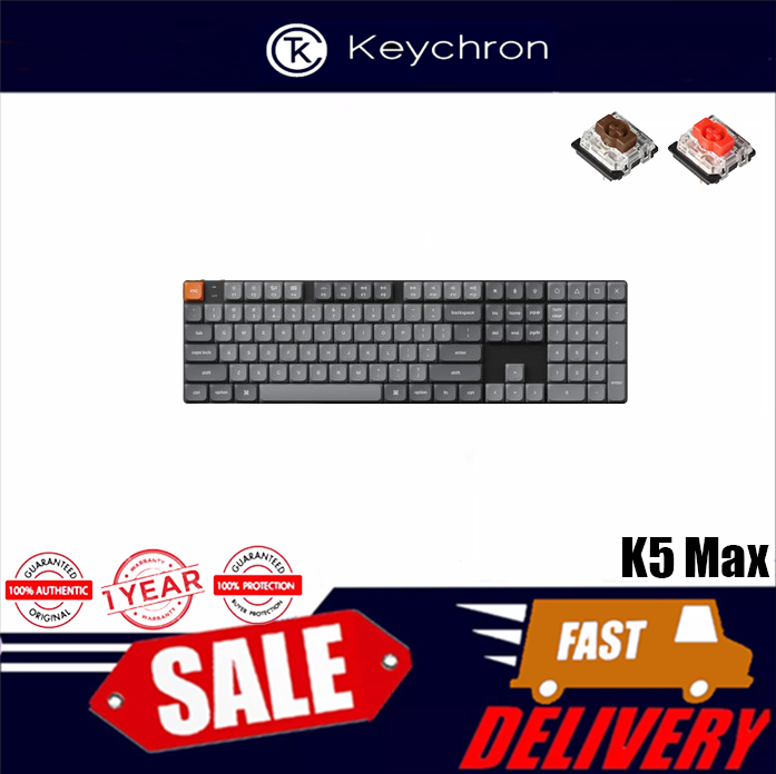 Keychron K5 Max QMK/VIA Wireless Custom Game Mechanical Keyboard ...