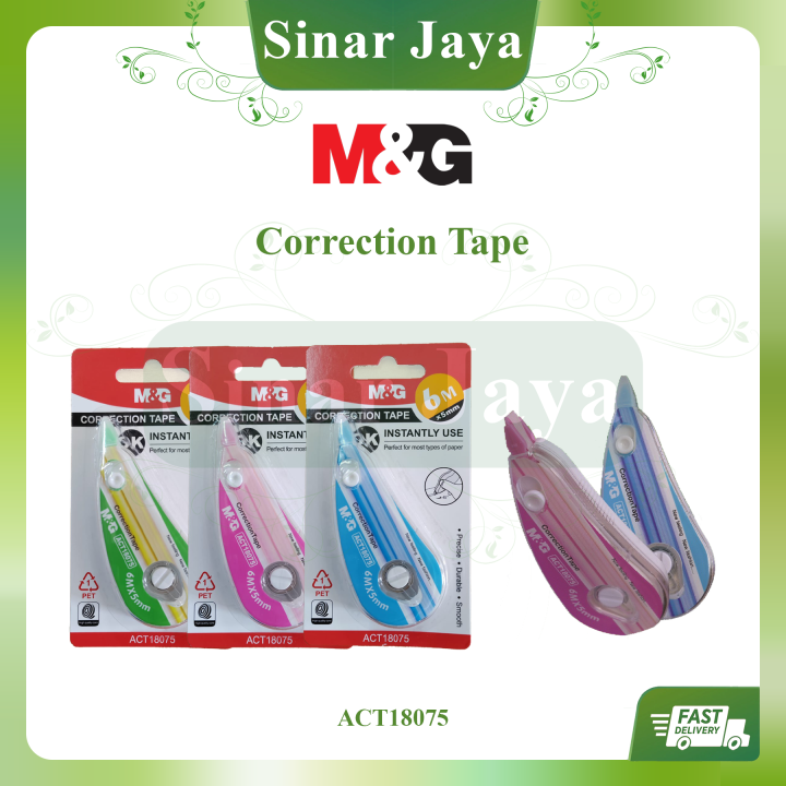 M&G Correction Tape 5mm x 6m ACT18075 / 18075 (1pc) | Lazada
