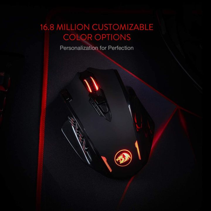Redragon M913 Impact Elite Wireless Gaming Mouse--16000 DPI Wired/Wireless RGB Gamer Mouse with ...