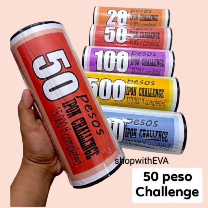 50 peso paper bill ipon challenge alkansya coinbank | Lazada PH