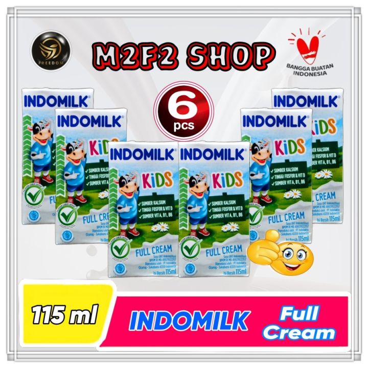 Susu Indomilk Kids Kotak UHT Full Cream - 115 ml (Kemasan 6 Pcs) | Lazada Indonesia