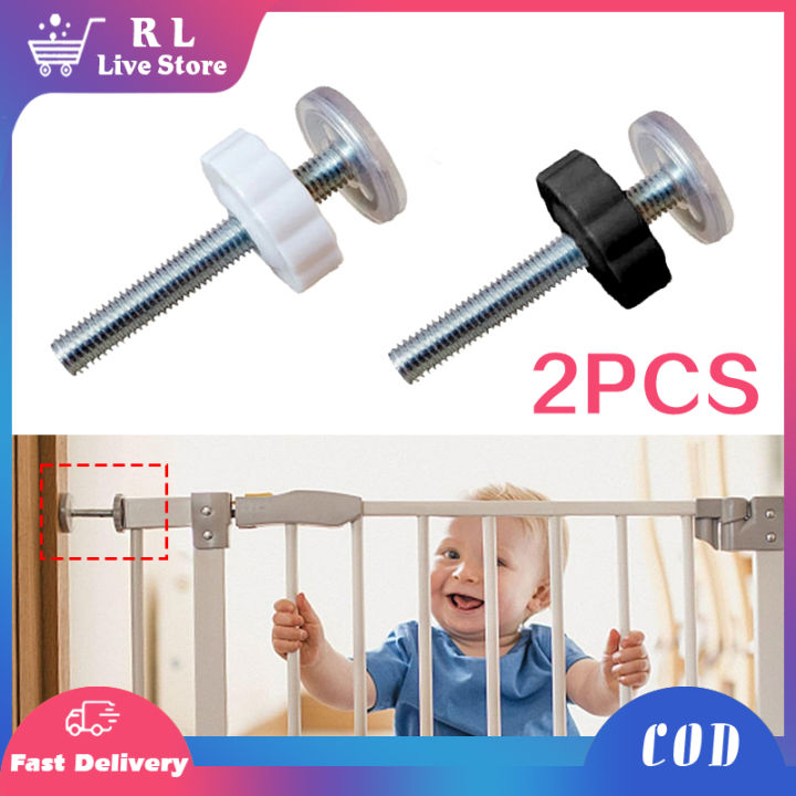 2PCS Baby Gate Fence Screws 10mm Gate Extender Pressure Threaded ...