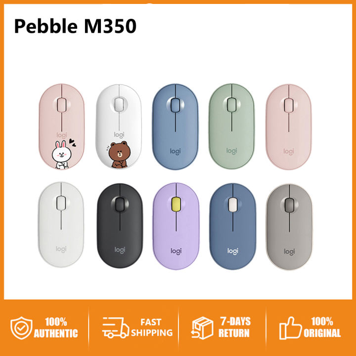 Original Logitech Pebble M350 Wireless Bluetooth Basic Mouse Silent Mouse Ergonomic Mice for ...