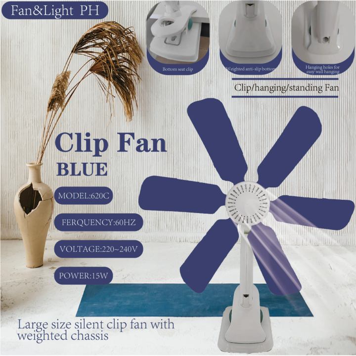 Stylish clip fan electric large clip fan portable 6-blade clip fan ...
