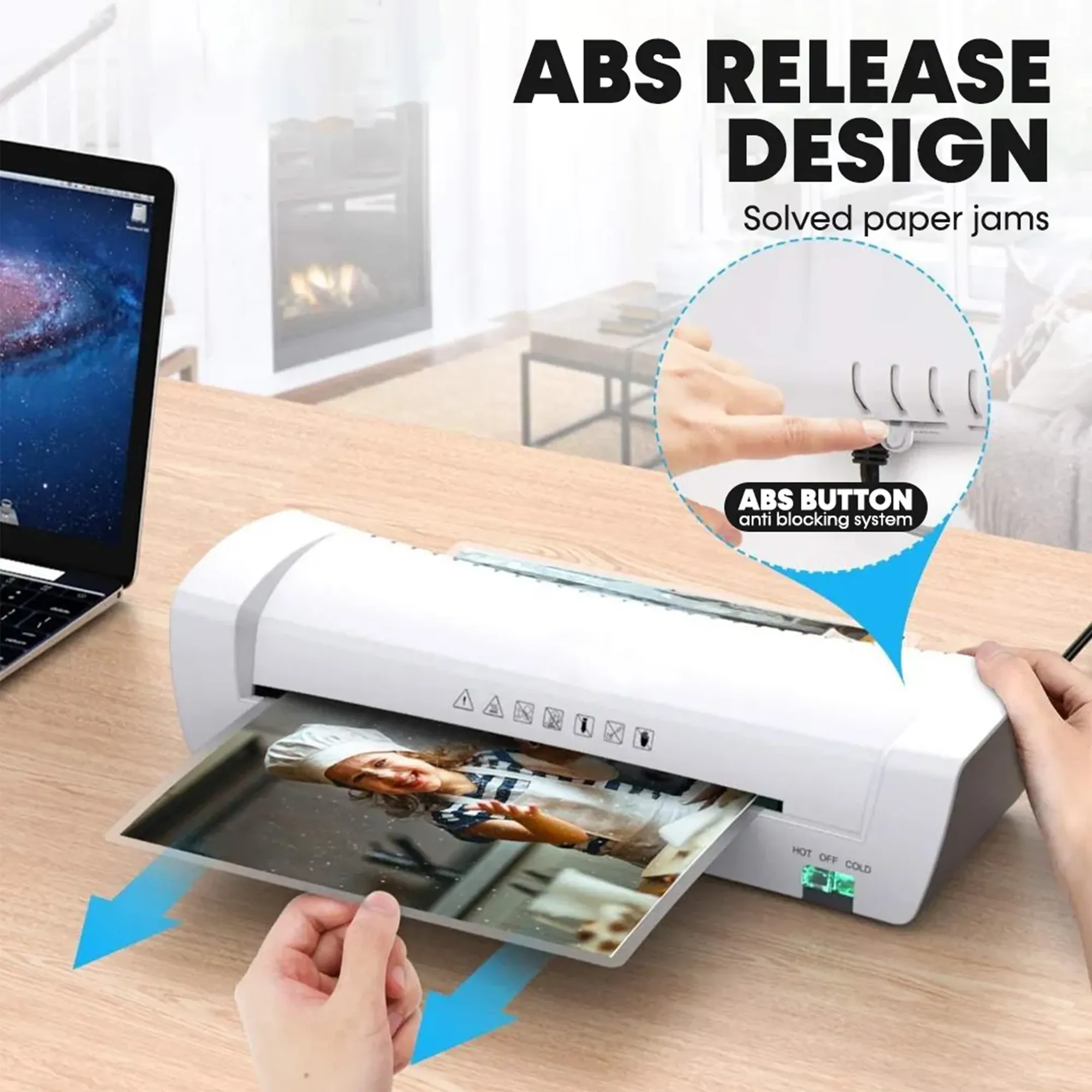 Officom SL200 Laminating Machine | Laminator Package A4 Hot & Cold for Yasen Laminating Film, ID ...