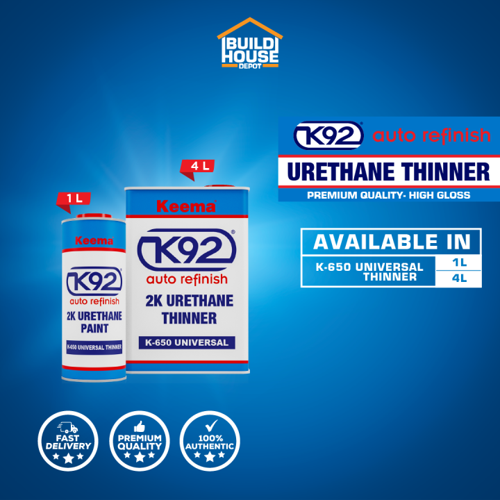 K92 Auto Refinish 2k Urethane Paint - Premium High Gloss Urethane Thinner - 1L | 4L | Lazada PH