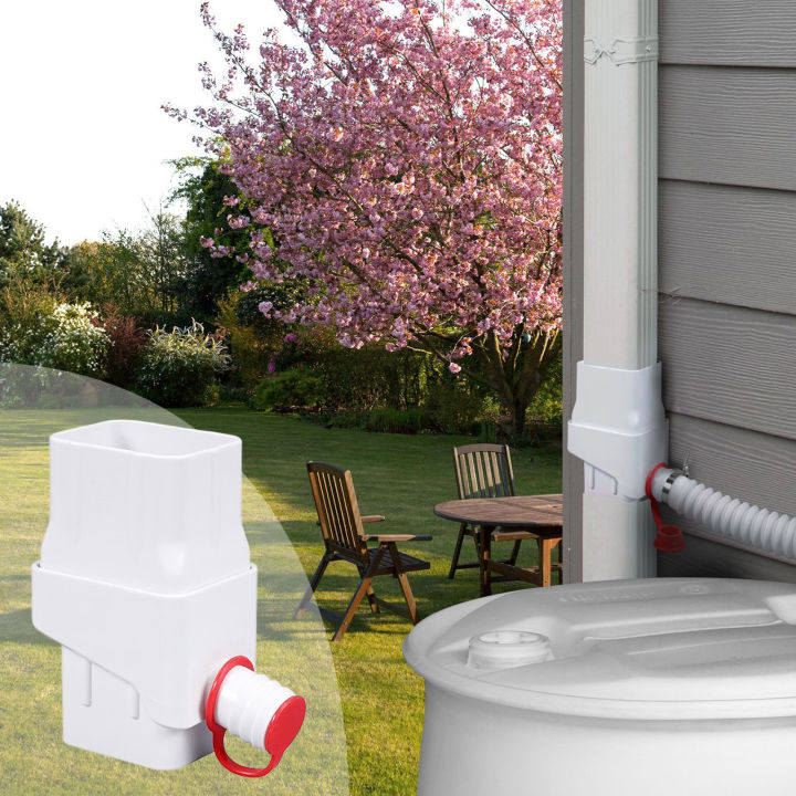 Water Management Tool Rainwater Collection System Adjustable Rain Barrel Diverter Kit for Eco ...